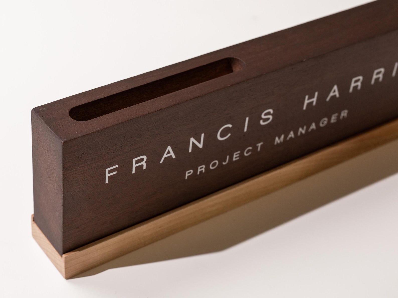 Personalized Wood Name Block W/ Slots (D3) - Custom Maple Walnut Wooden ...