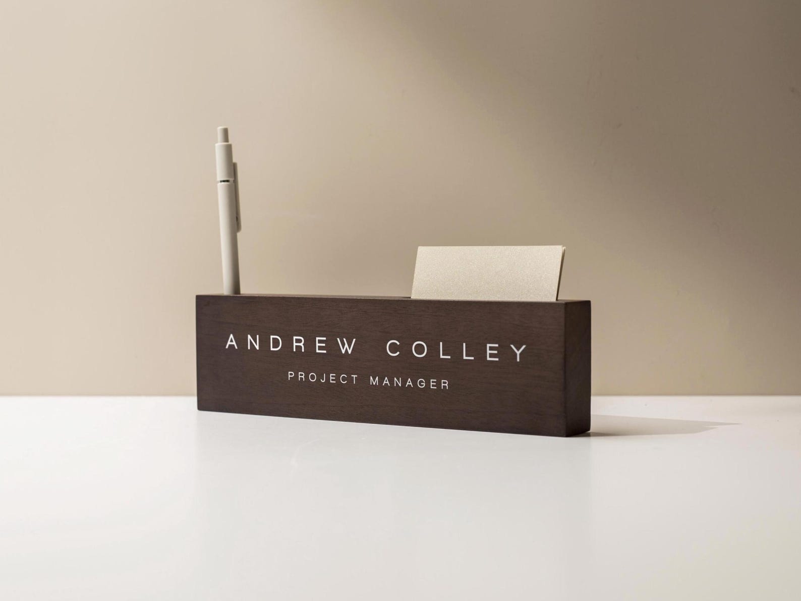 Personalized Wood Name Block W/ Slots (D3) - Custom Maple Walnut Wooden ...