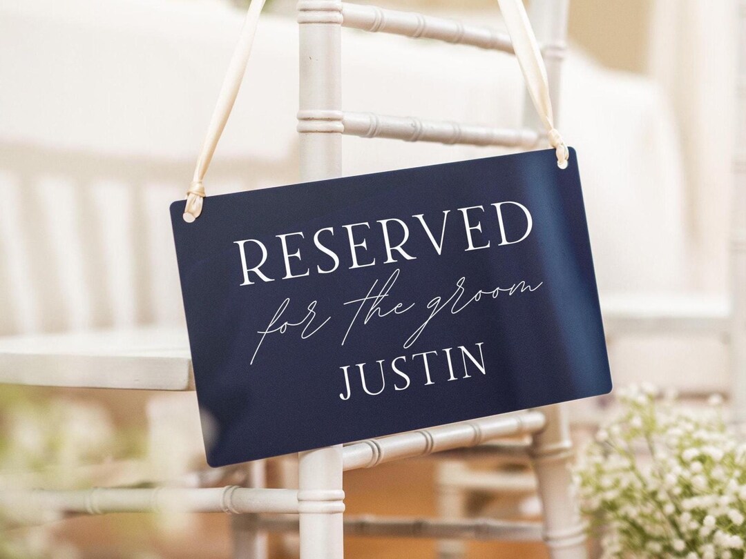 Reserved Hanging Acrylic Sign With Ribbon (D7) - 11.5x7" Reserved Seat ...