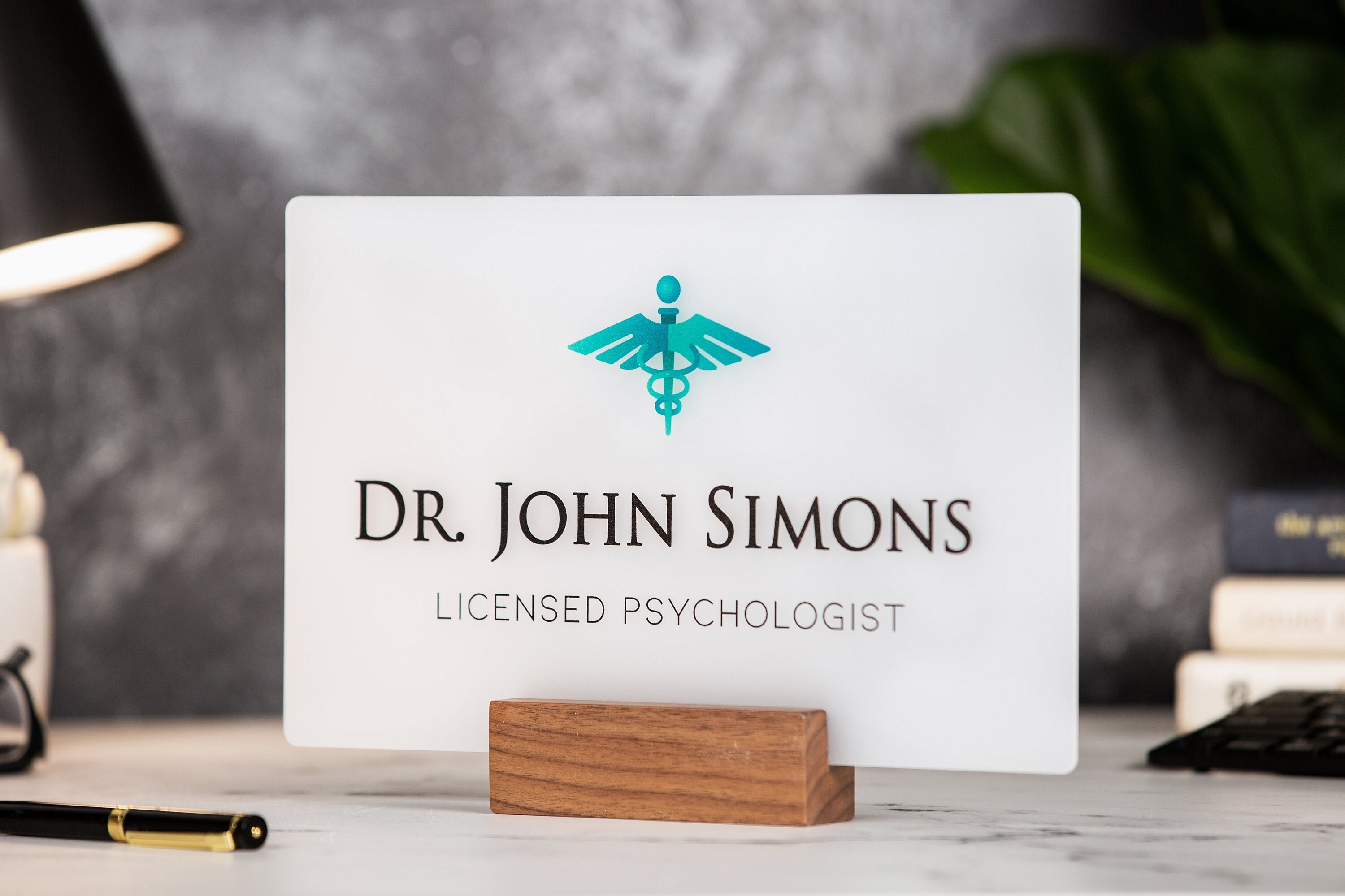 Ice Wall Door Interchangeable Name Plate W/ Wood Stand - 11.5x7 ...