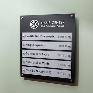 Wall Directory (wide) - Customizable Large Office Wall Door Building ...