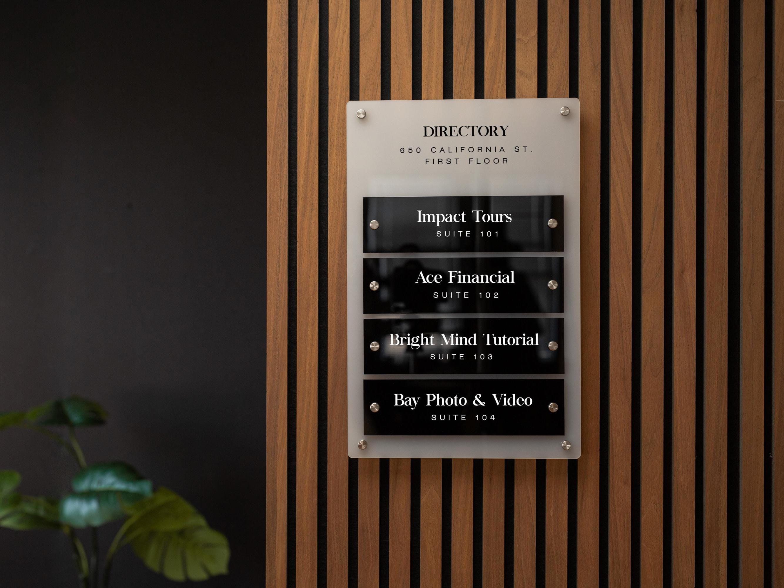 Wall Directory (standard) - Customizable Large Office Wall Door ...