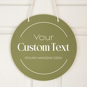 Round Hanging Acrylic Sign (recording) W/ White Rope - Custom Signage ...