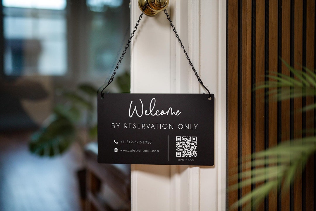 Hanging Acrylic Sign & Black Metal Chain D12 11.5x7 Custom Window ...