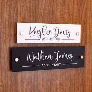 Wall Sign Name Plate 2 Sizes Personalized Door Office Sign, Executive ...