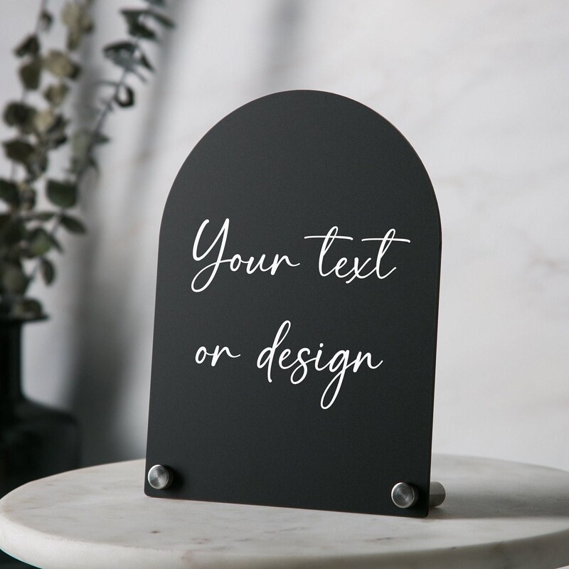 Arched Acrylic Sign - Etsy