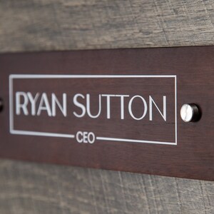 Wood Wall Sign Name Plate UV Printed Personalized Door Office Sign ...
