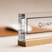 Personalized Acrylic Name Block W/ Wooden Base design 4 Minimal ...