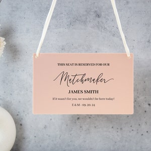 Wedding Hanging Acrylic Sign With Ribbon (design 2) - 11.5x7" Sign ...