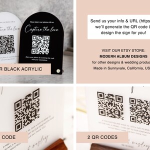 Arched QR Code (wedding Sign) - 6x7.75" Scannable Acrylic Sign, Wedding ...