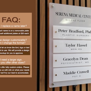 Wall Directory (standard) - Customizable Large Office Wall Door ...