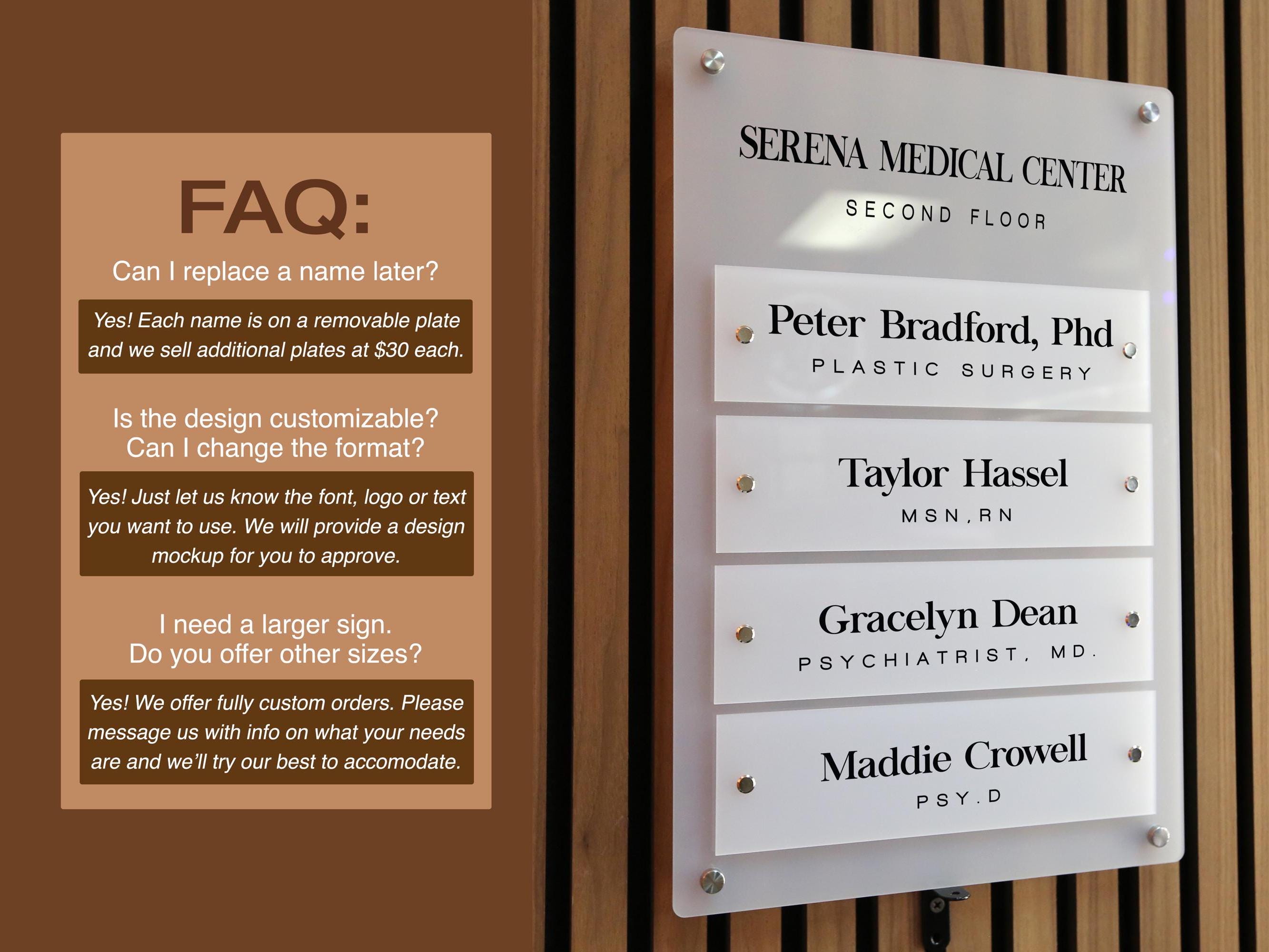 Wall Directory (standard) - Customizable Large Office Wall Door ...