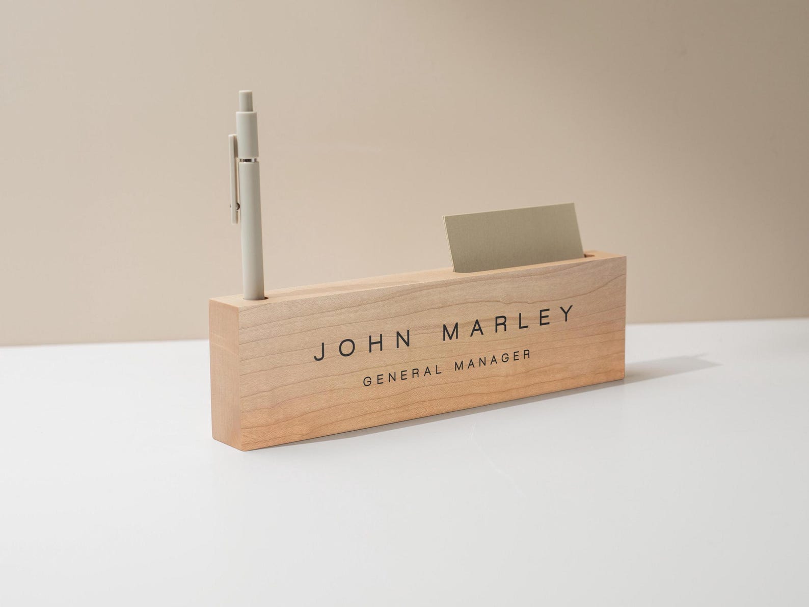 Personalized Wood Name Block W/ Slots (D3) - Custom Maple Walnut Wooden ...