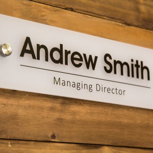 Wall Sign Name Plate 2 Sizes Office Sign, Executive CEO Sign, New Job ...