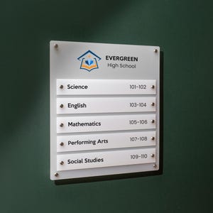 Wall Directory (wide) - Customizable Large Office Wall Door Building ...