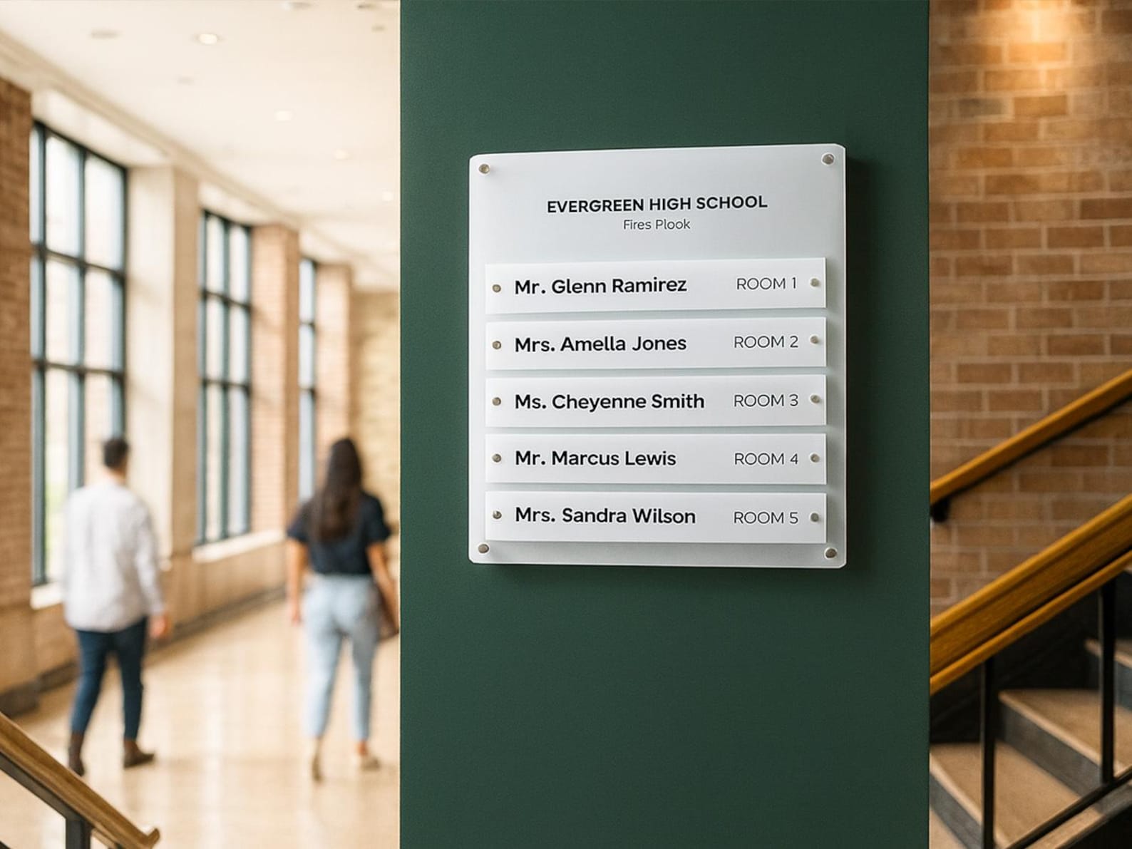 Wall Directory (wide) - Customizable Large Office Wall Door Building ...