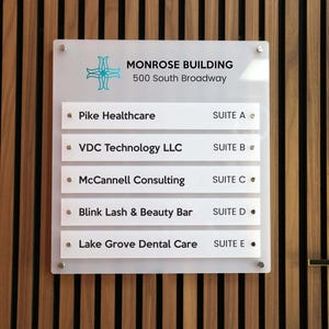 Wall Directory (wide) - Customizable Large Office Wall Door Building ...