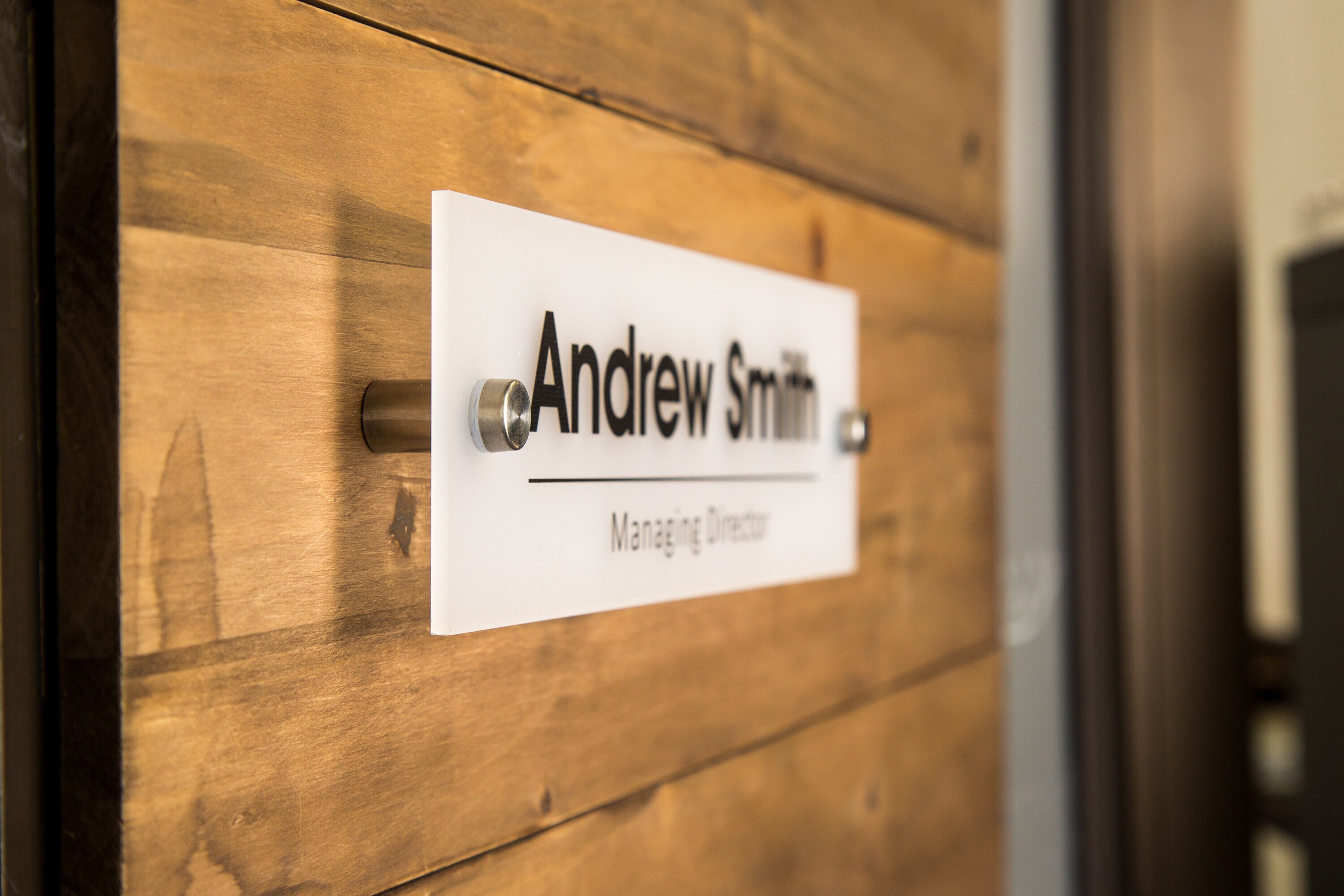 Wall Sign Name Plate 2 Sizes Office Sign, Executive CEO Sign, New Job ...