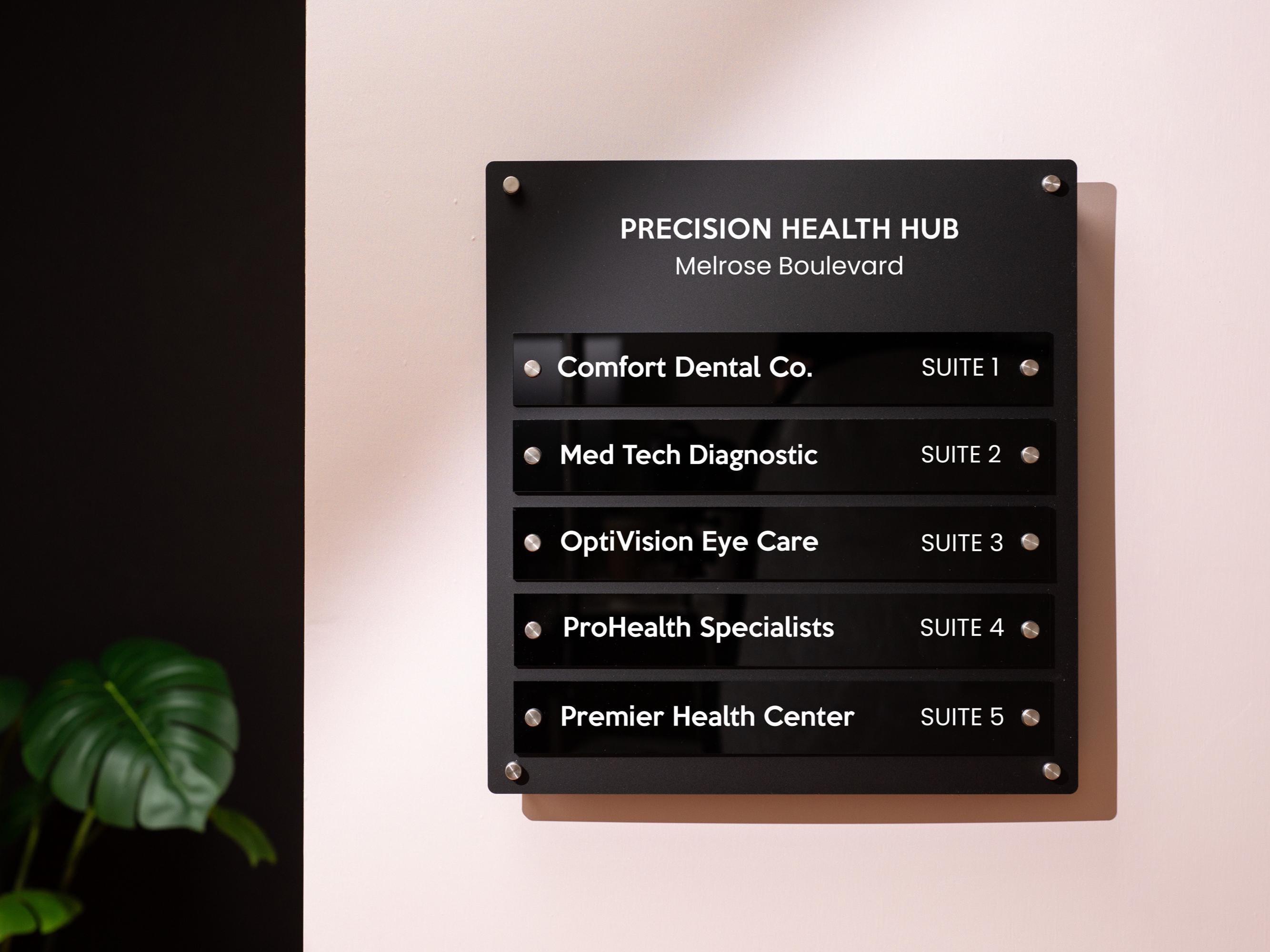 Wall Directory (wide) - Customizable Large Office Wall Door Building ...