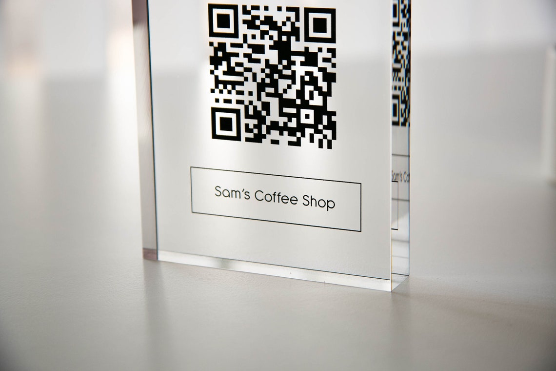 Personalized Acrylic QR Code Wifi Sign design 3 Custom Home Airbnb ...