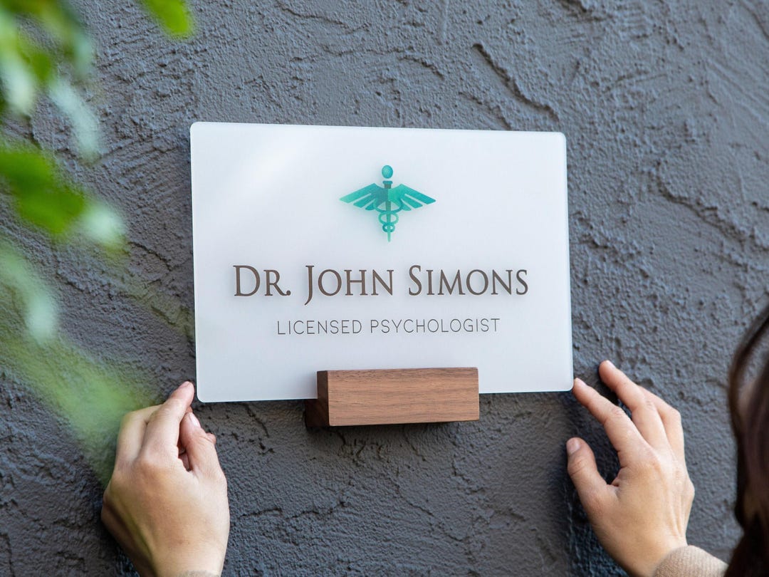 Ice Wall Door Interchangeable Name Plate W/ Wood Stand - 11.5x7 ...