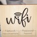 Wood Wifi Sign W/ Maple Wood Stand (design 1) - Freestanding Tabletop ...