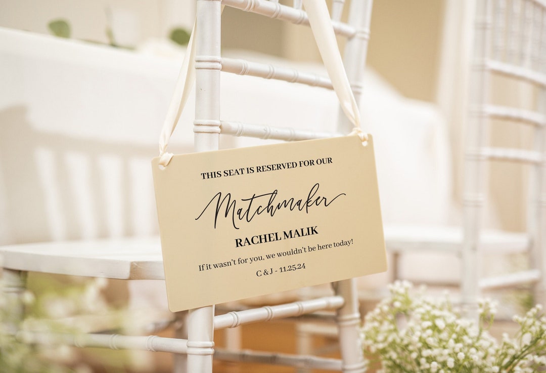 Wedding Hanging Acrylic Sign With Ribbon design 2 11.5x7 Sign, Signage ...