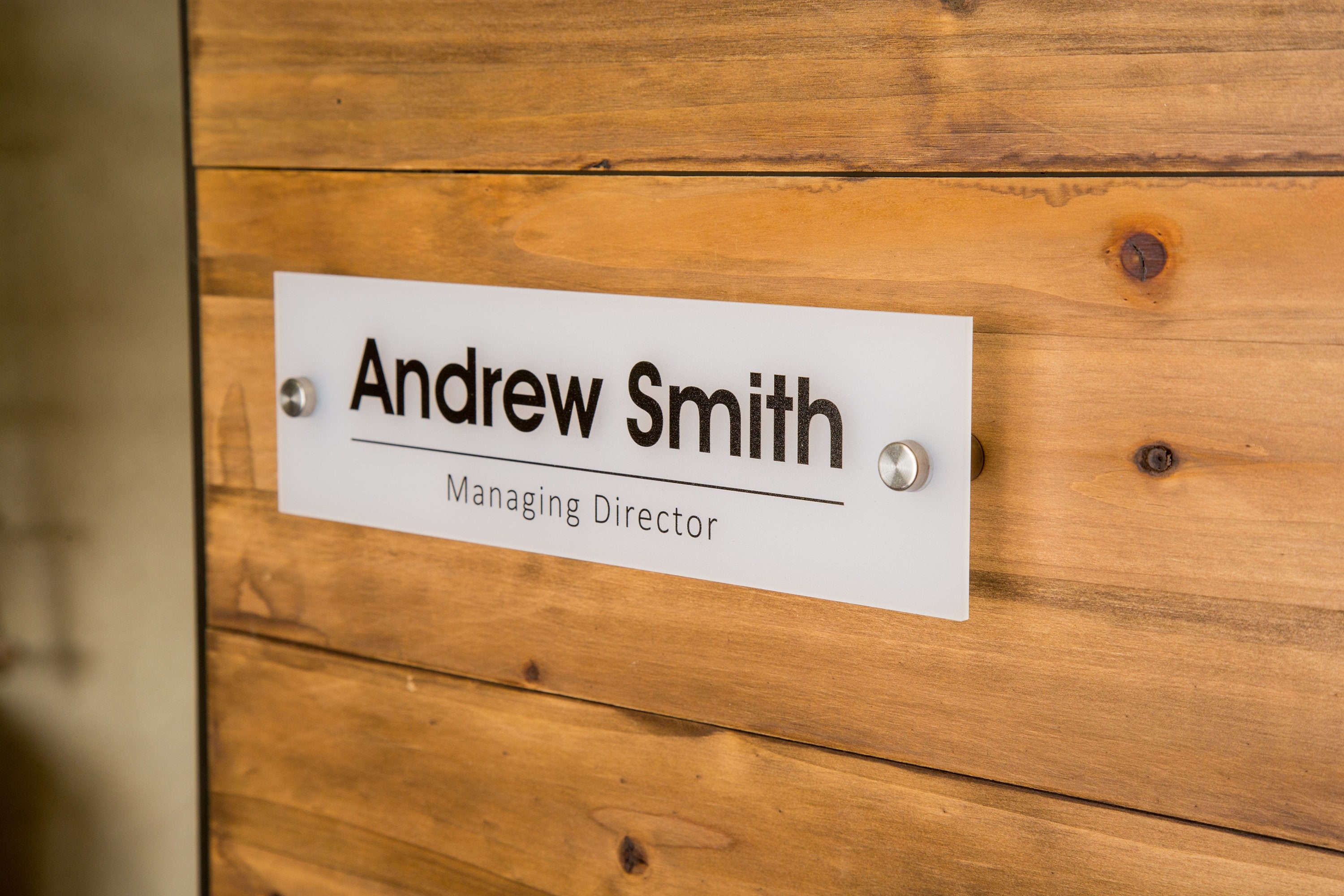 Wall Sign Name Plate 2 Sizes Office Sign, Executive CEO Sign, New Job ...