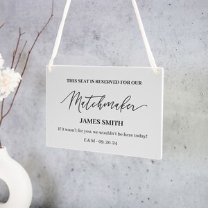 Wedding Hanging Acrylic Sign With Ribbon design 2 11.5x7 Sign, Signage ...