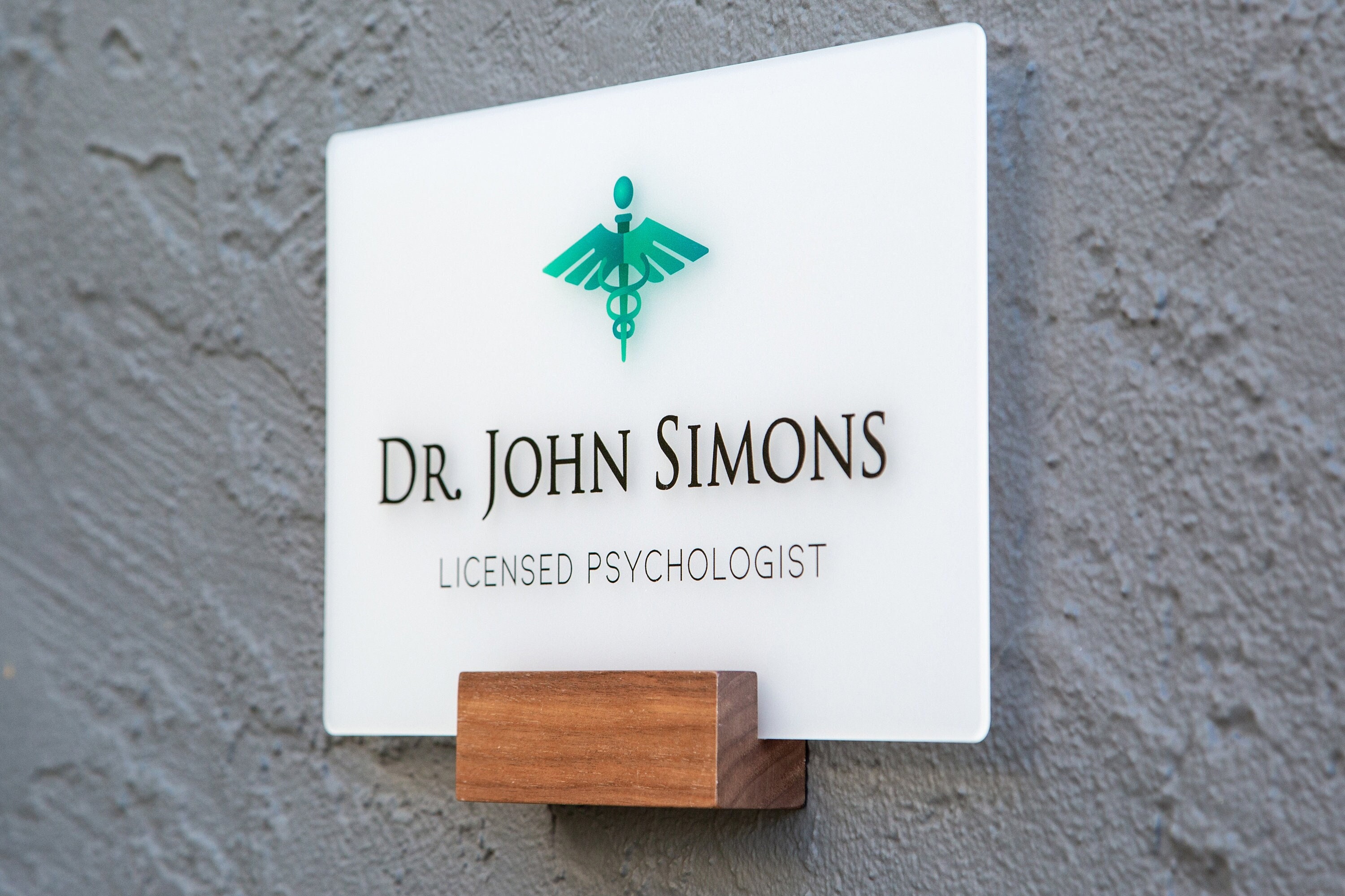 Ice Wall Door Interchangeable Name Plate W/ Wood Stand - 11.5x7 ...