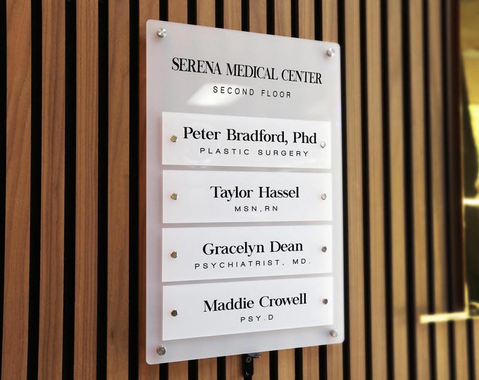 Office Directory, Multiname Plate Standard Gold Plates, Custom Building ...