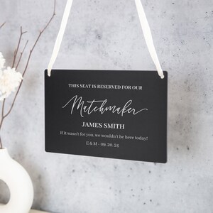 Wedding Hanging Acrylic Sign With Ribbon (design 2) - 11.5x7" Sign ...