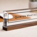 Personalized Acrylic Name Block W/ Wooden Base design 4 Minimal ...