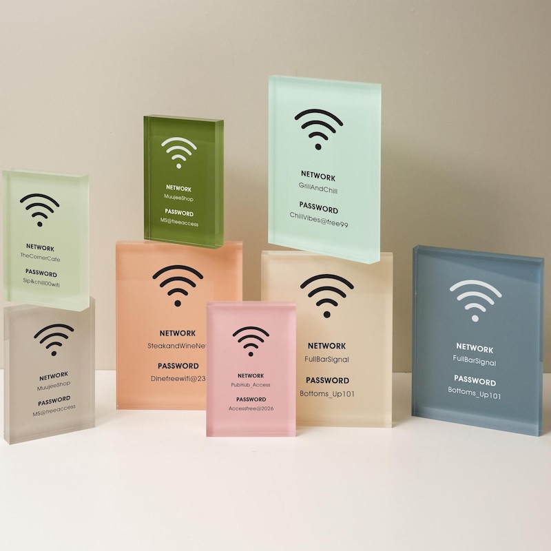Wifi Wall Mounted Sign - Etsy