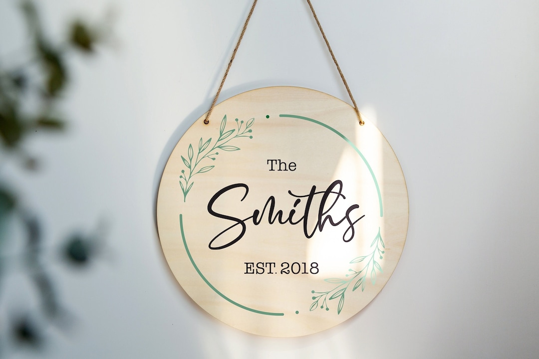 Custom Round Wooden Sign - Wooden Personalized Sign | Personalized ...