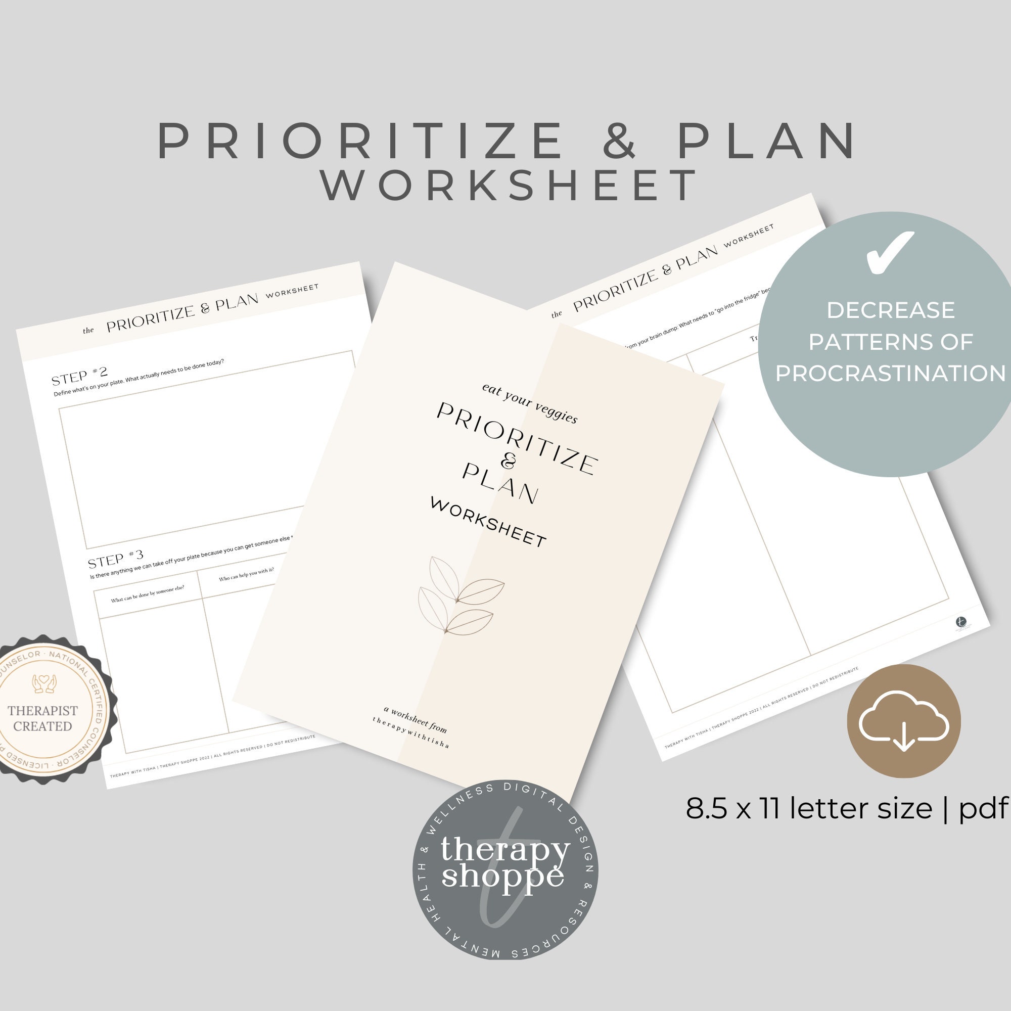 Prioritize and Plan Guide | Daily Matrix Planning | Work Day Schedule ...