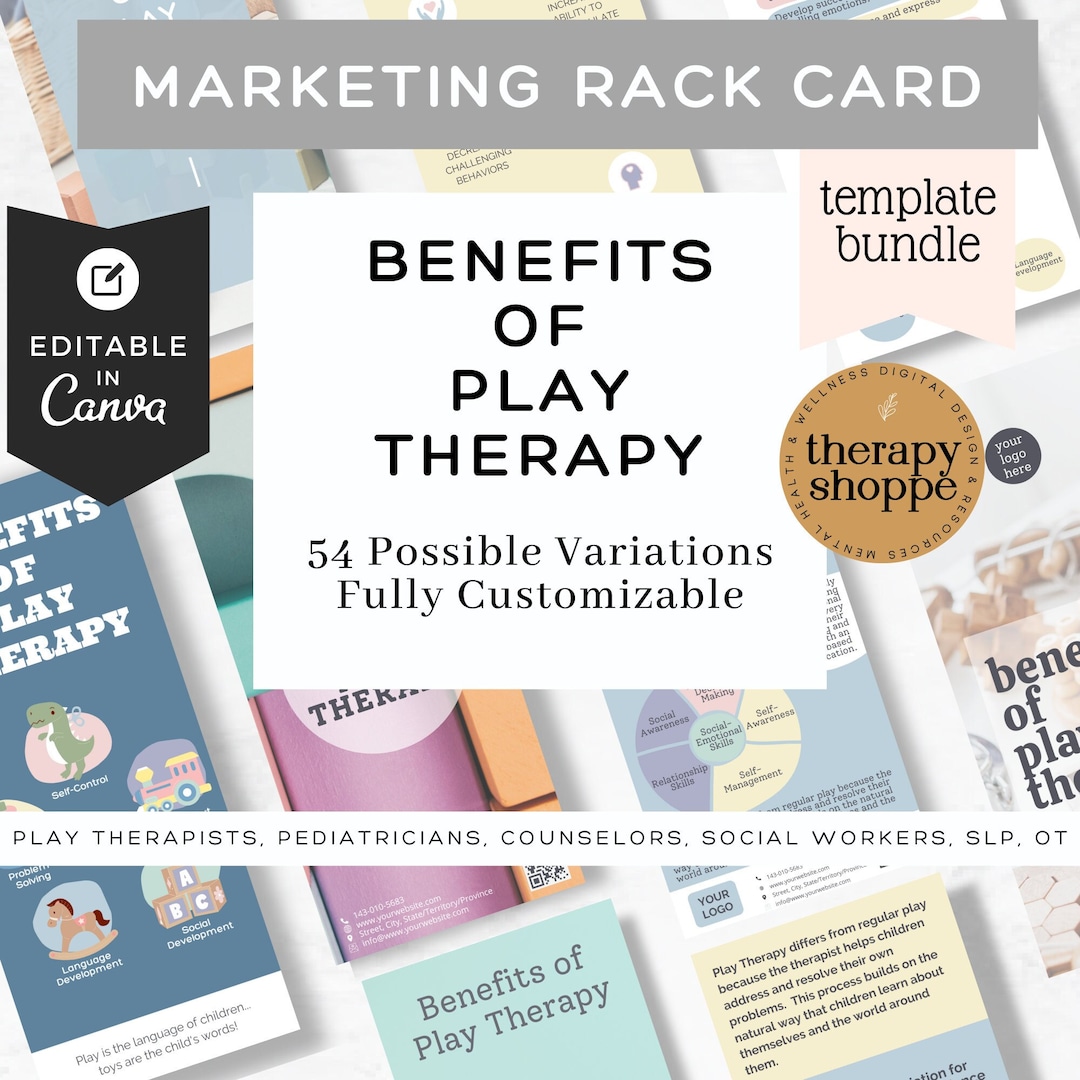 Therapy Template | Rack Card | Benefits of Play Therapy | Canva ...