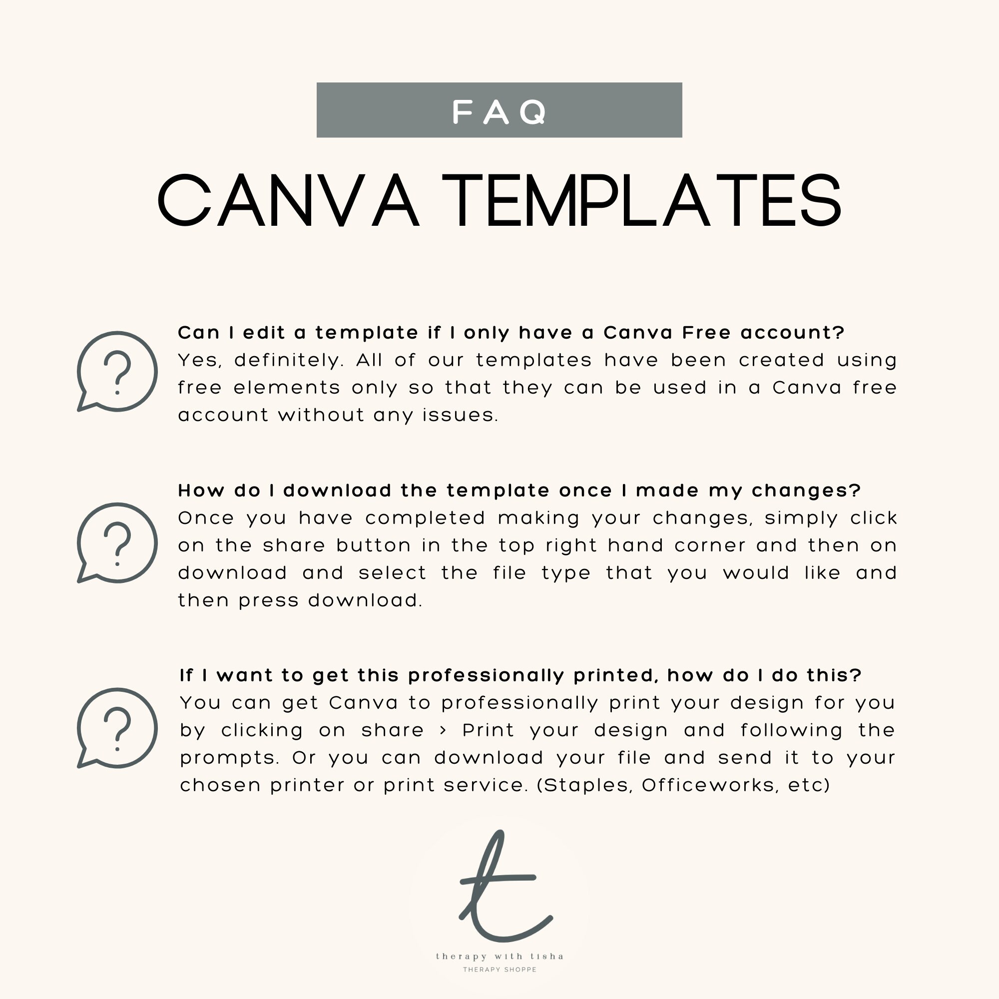 Rack Card Bundle Canva Template Done for You Marketing Therapy Tools ...
