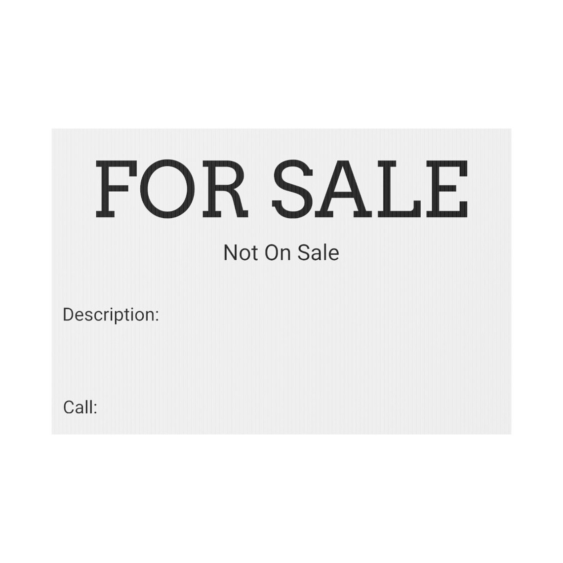 For Sale Not on Sale Yard Sign - Etsy