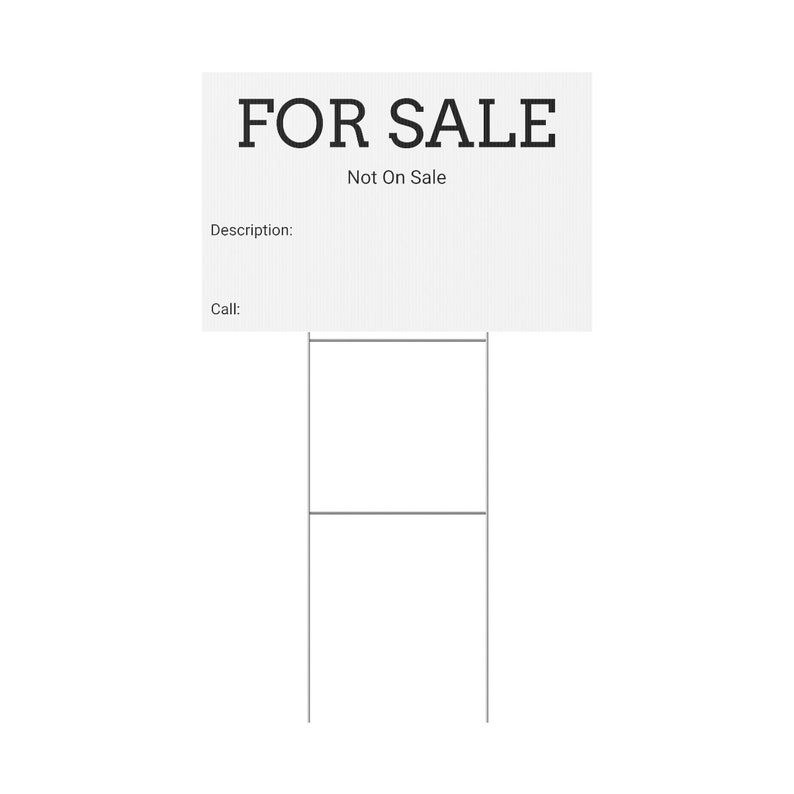 For Sale Not on Sale Yard Sign - Etsy