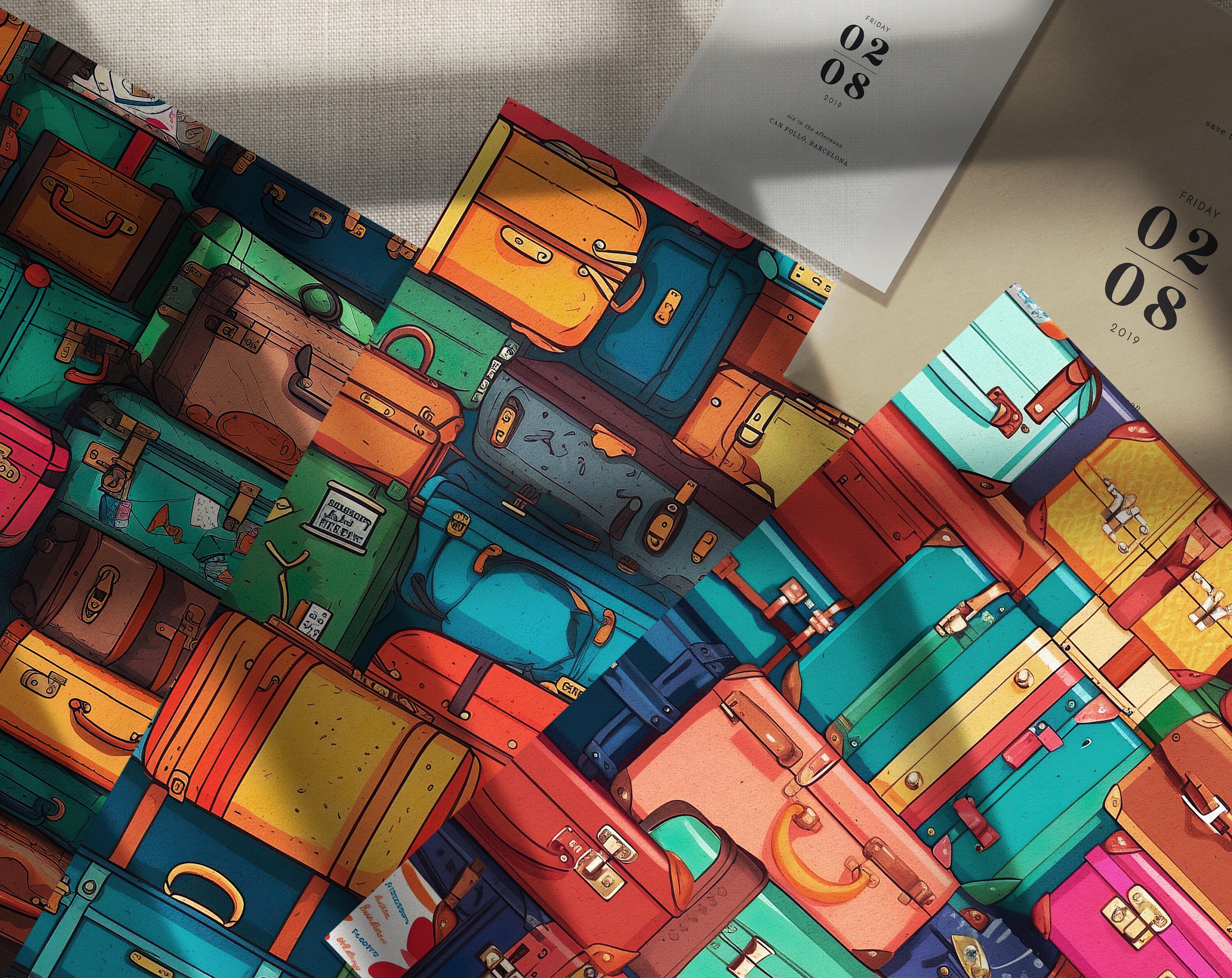 Adventure Trunks Digital Paper SEAMLESS Adventure Trunks Patterns 12 ...