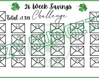 26 Weeks Savings Challenge - Etsy