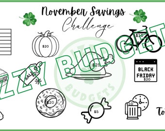 November Monthly Savings Challenge - Etsy