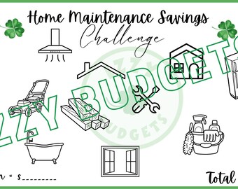 Home Maintenance Savings Challenge - Save 2000 Dollars/ A6 Cash ...