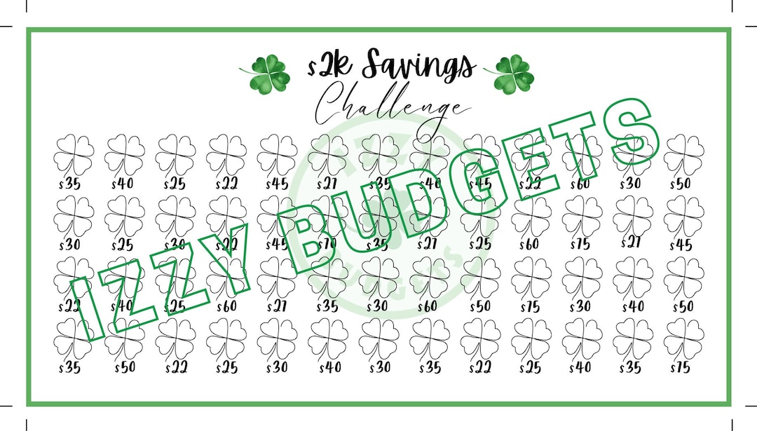 2k Savings Challenge|savings Challenge - Digital Download - Etsy