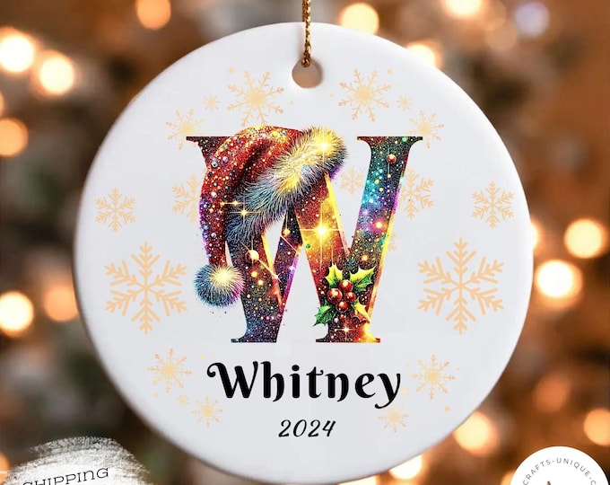 Letter Name Ornament, Personalized Ornament Name, Monogram Alphabet ...