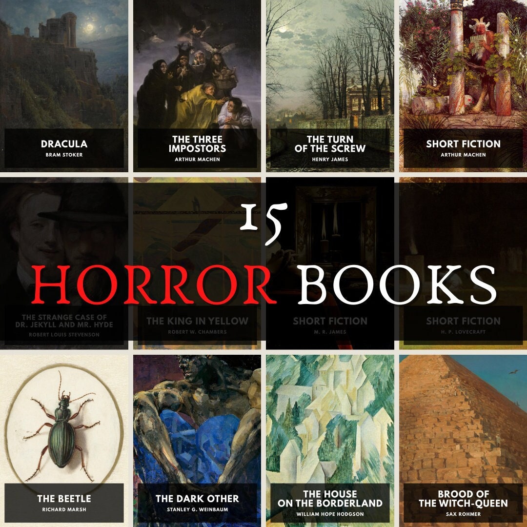 15 Horror Books Rare Collection of Dark and Gripping Scary - Etsy UK