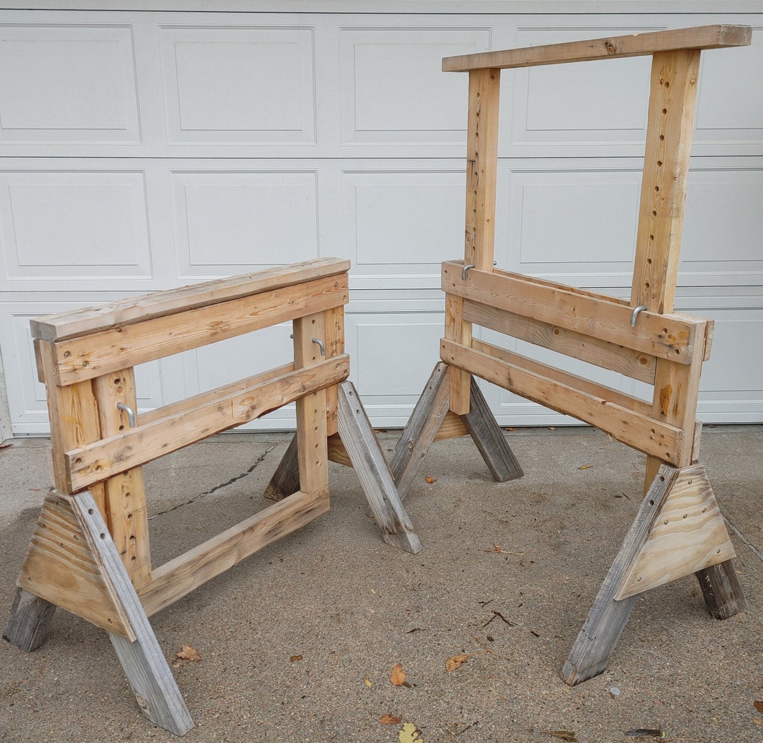 Adjustable Saw Horse Plans DIY - Etsy