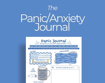 Printable Anxiety Journal, Panic Attack Relief, Mental Health Journal ...