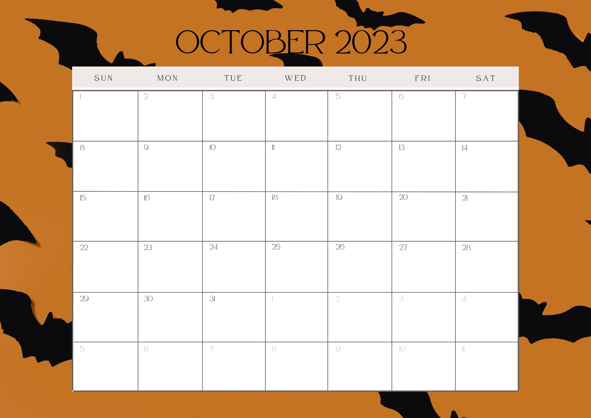 Printable Calendars - Etsy